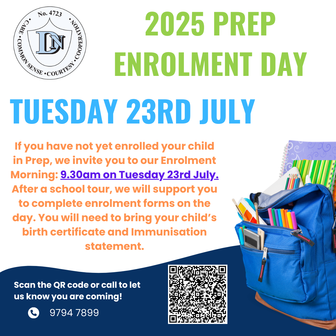 2025 Prep Enrolment Day- 23rd July